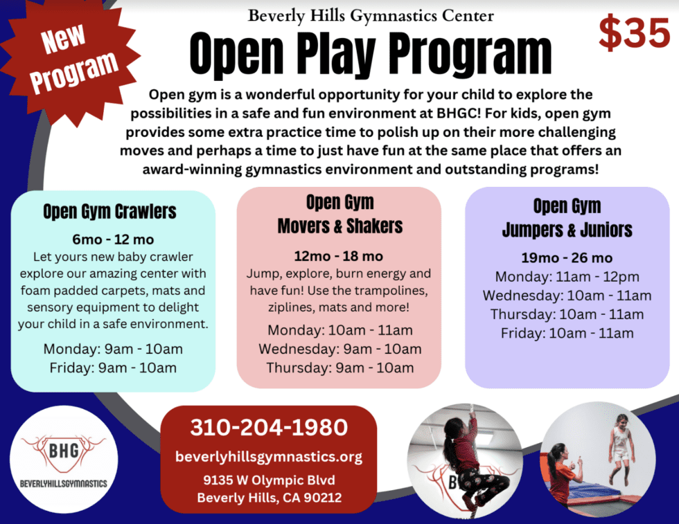 Open Play Program - Beverly Hills Gymnastics Center