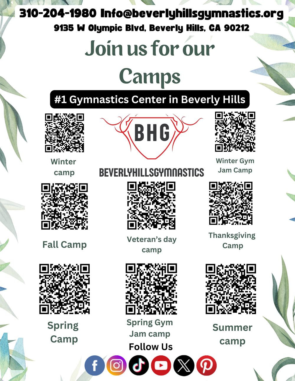 Camps Beverly Hills Gymnastics Center Camps Beverly Hills Gymnastics Center